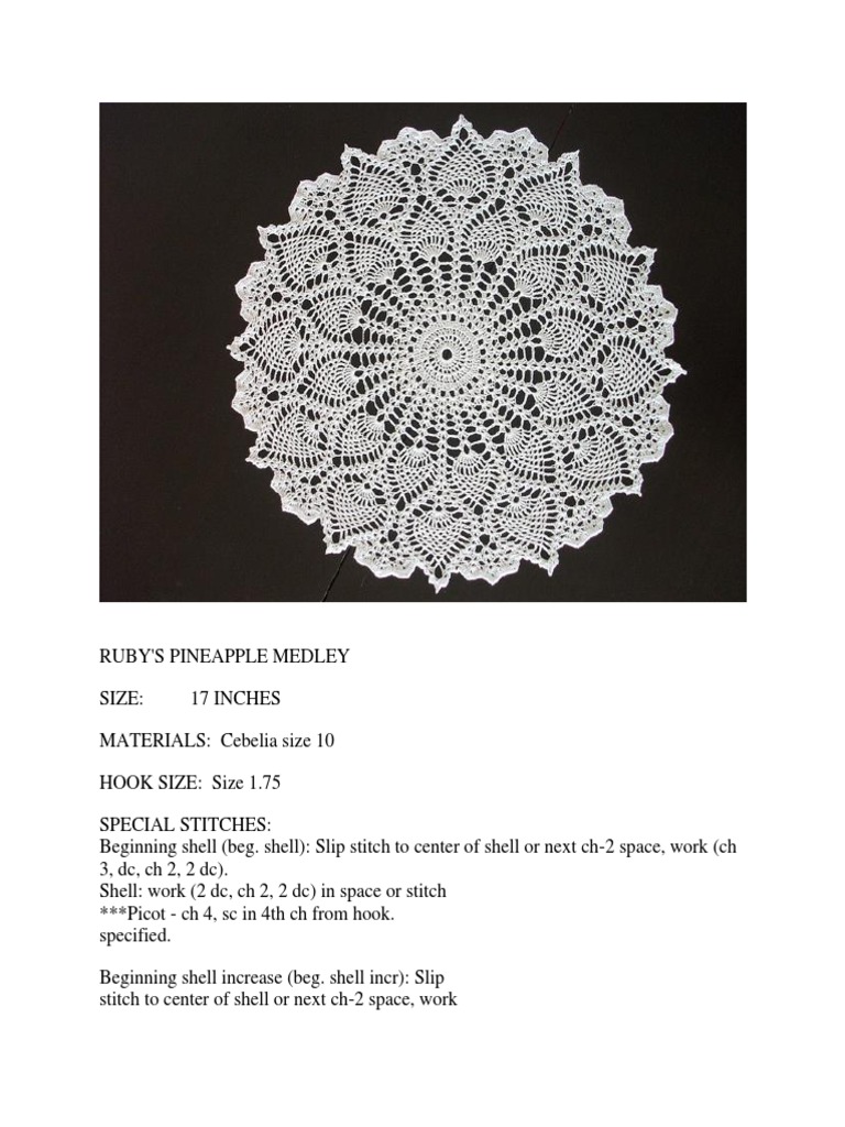 RUBY Pineapple Doily | PDF