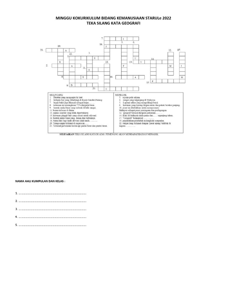 Teka Silang Kata Geografi Edited | PDF