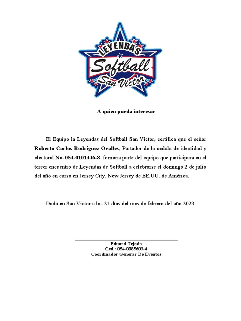 A Quien Pueda Interesar | PDF