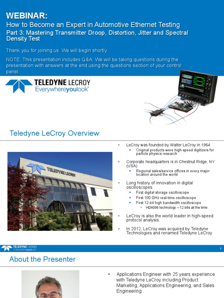 2021 05 13 Teledyne LeCroy Auto ENET Compliance Webinar Rev. 1 | PDF ...