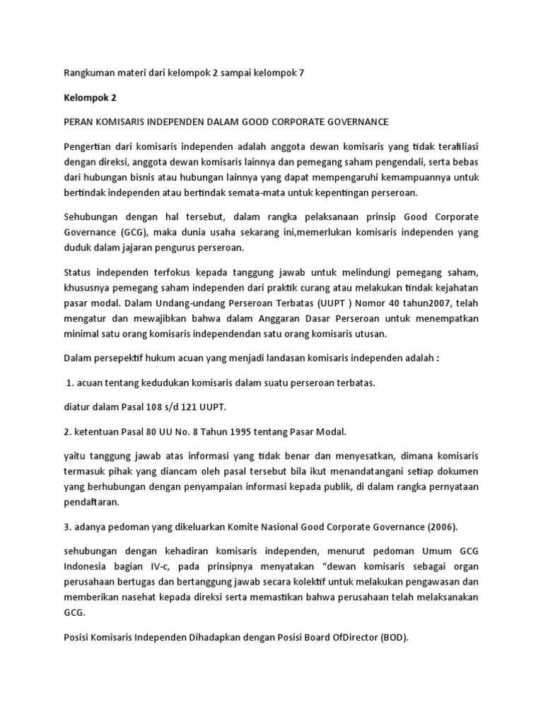 Rangkuman Materi TKP | PDF