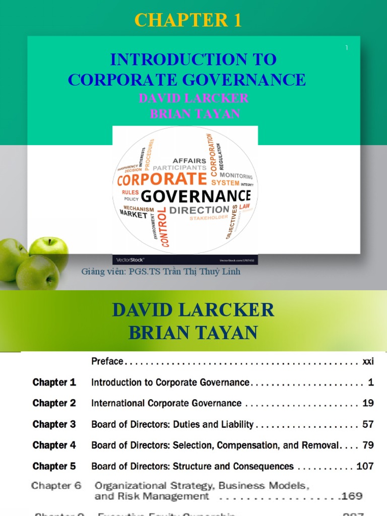 Introduction To Corporate Governance: David Larcker Brian Tayan | PDF