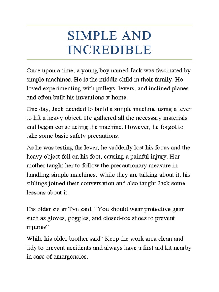 Simple and Incredible | PDF