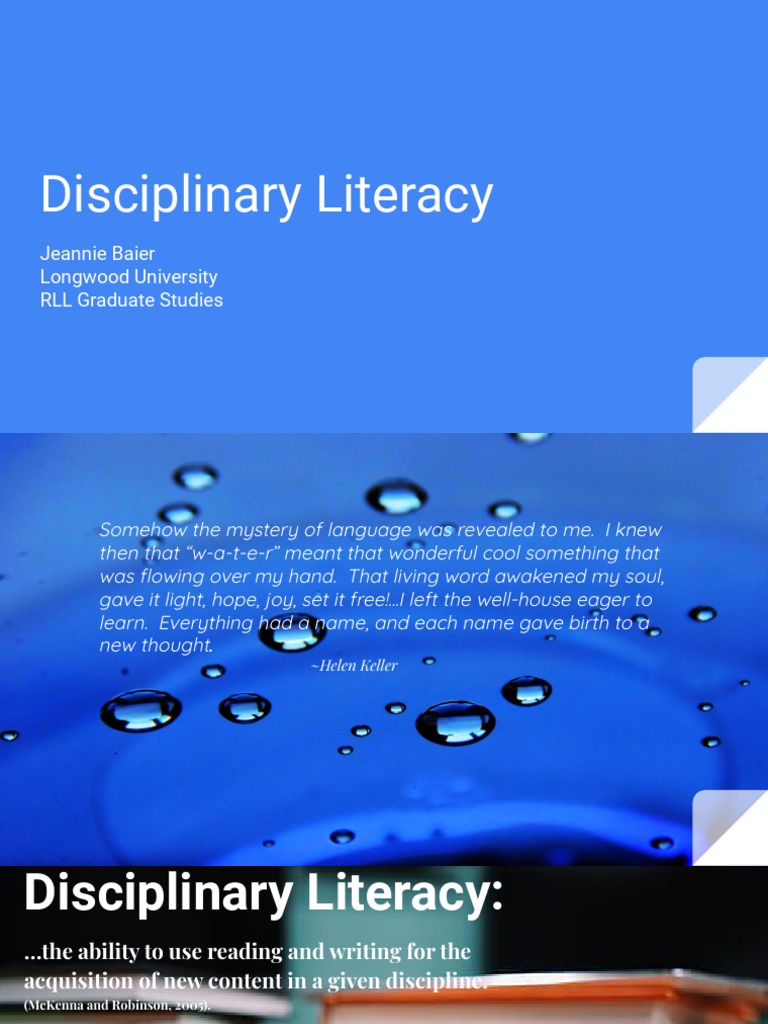 Disciplinary Literacy | Download Free PDF | Reading Comprehension ...