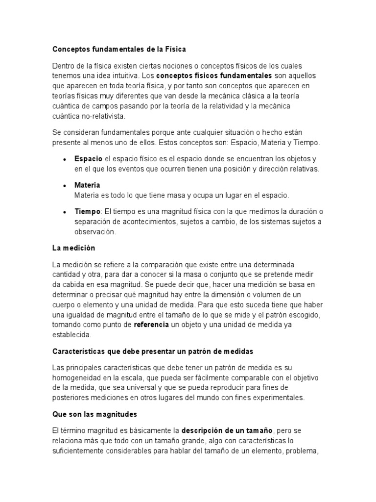 Conceptos físicos fundamentales | PDF | Kilogramo | Mezcla