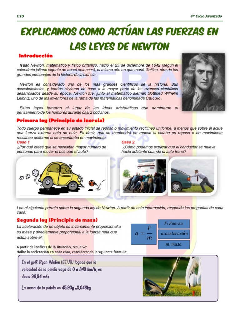Explicamos Como Actúan Las Fuerzas en Las Leyes de Newton: Introducción ...