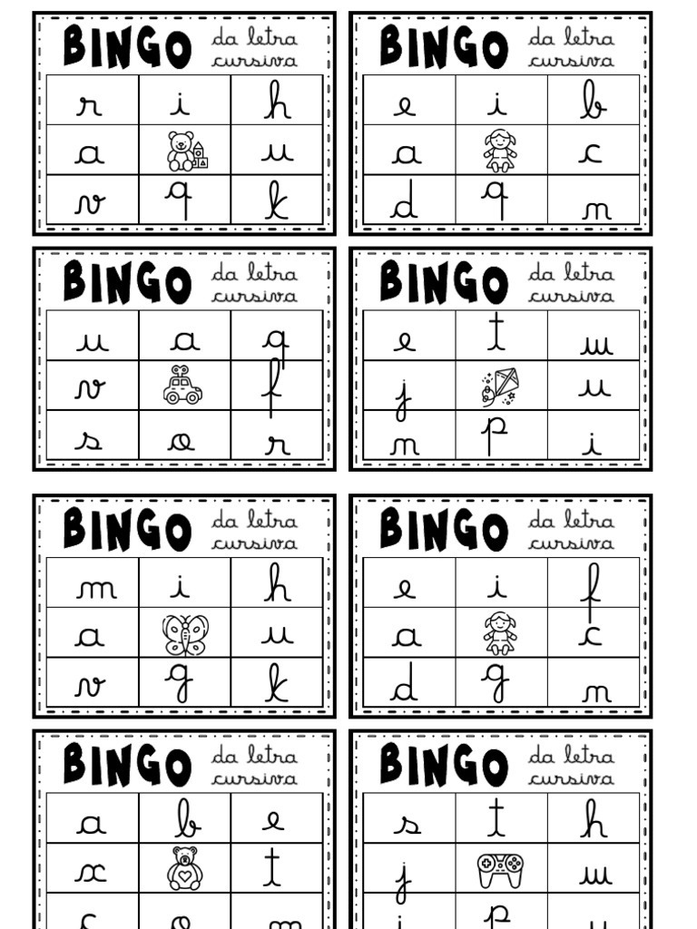Bingo Letra Cursiva | PDF