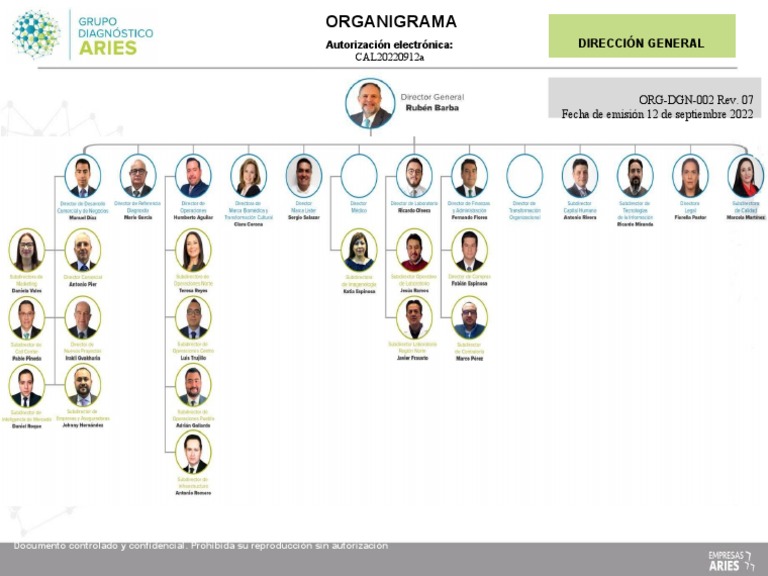 Organigrama Dirección General (1) | PDF