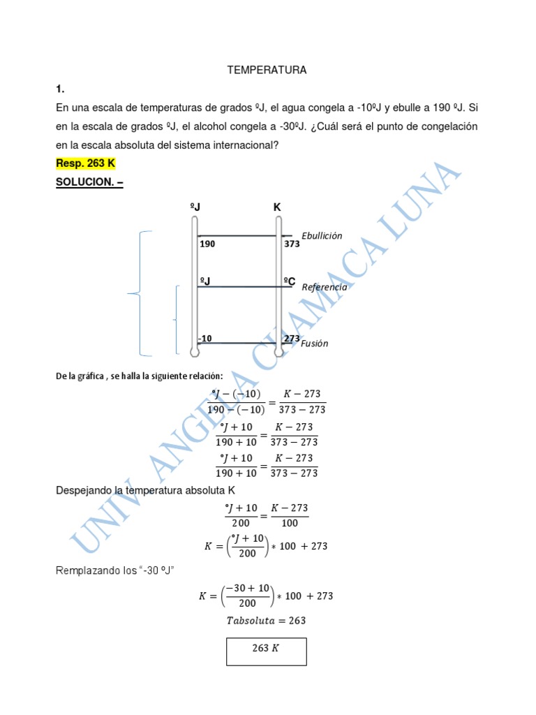 AuxEJERCICIOS TEMPERATURA | PDF | Celsius | Fahrenheit