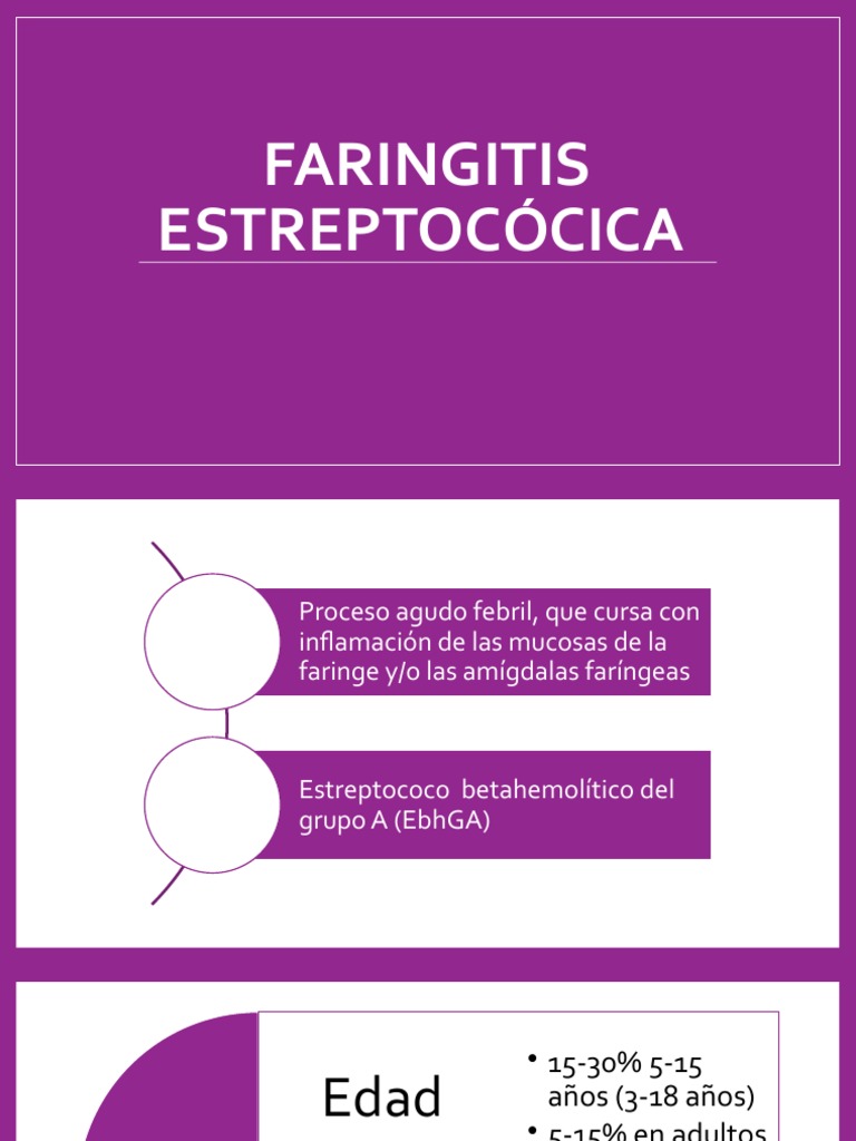 Tratamiento de Faringitis Estreptocócica | PDF | Estreptococo ...