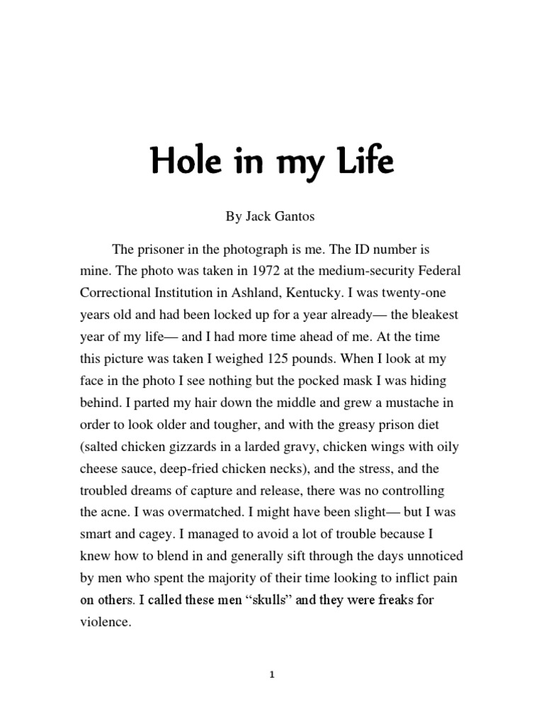 Hole in My Life Chapter 1 | PDF