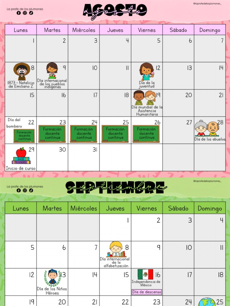 Calendario Escolar 2022 2023 Recopilado Por Materiales Educativos para ...