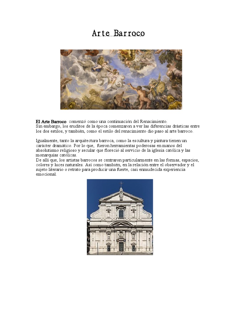 Arte Barroco | PDF | Barroco | Renacimiento