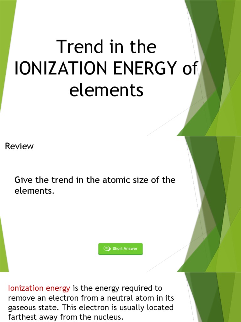 Ionization Energy | PDF