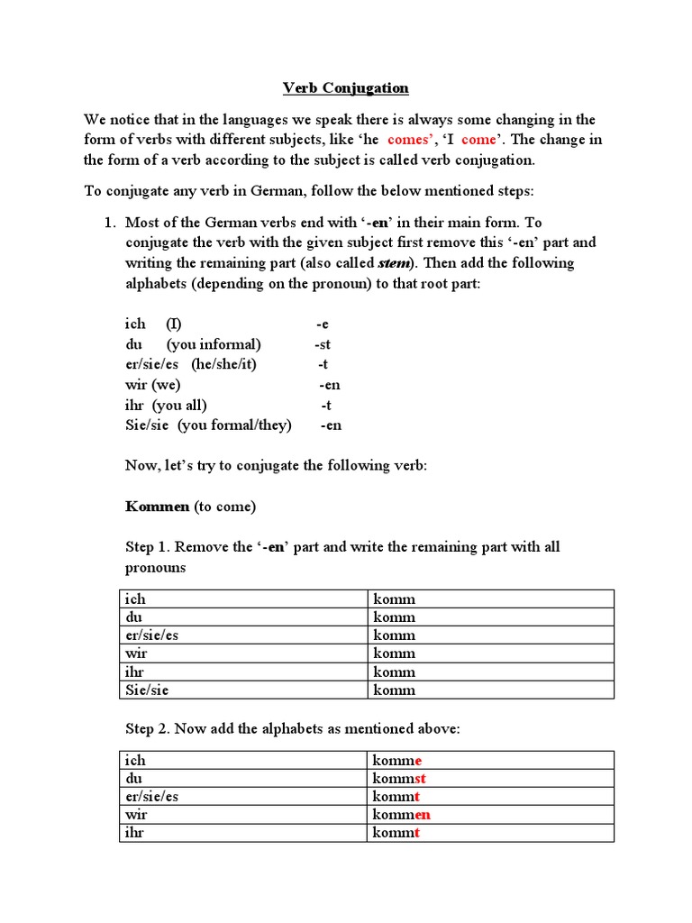 3 Verb Conjugation 3 | PDF | Grammatical Conjugation | Language Families