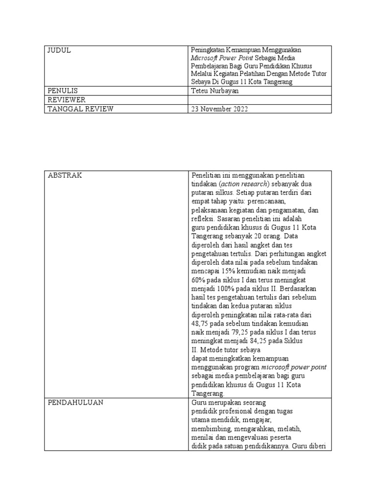 Tugas Review Jurnal | PDF