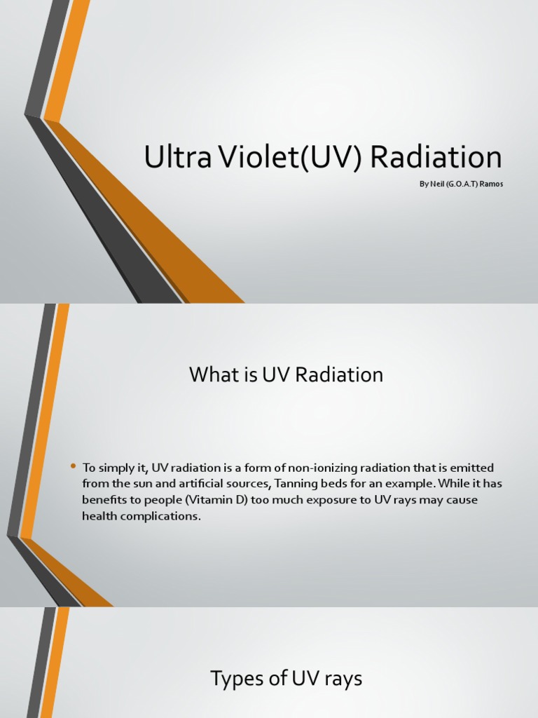 Ultra Violet (UV) Radiation | PDF | Science & Mathematics