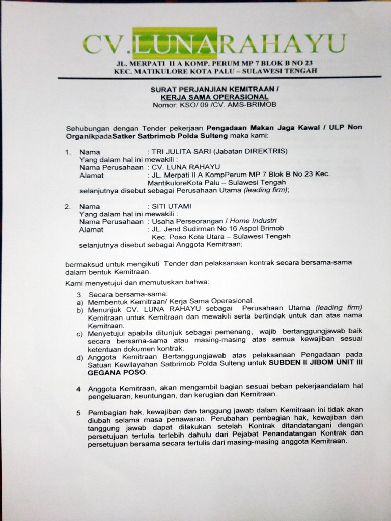 CV. Luna Rahayu | PDF