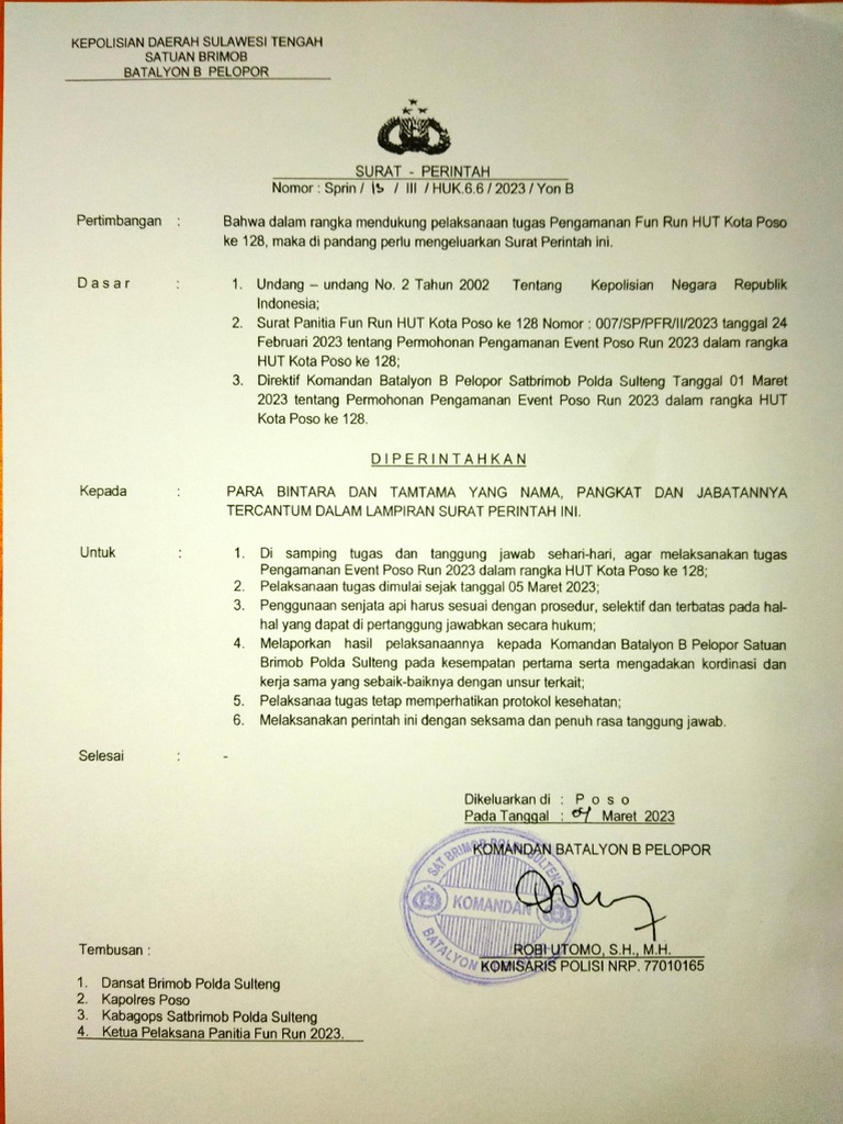 Surat Perintah Pengamanan | PDF