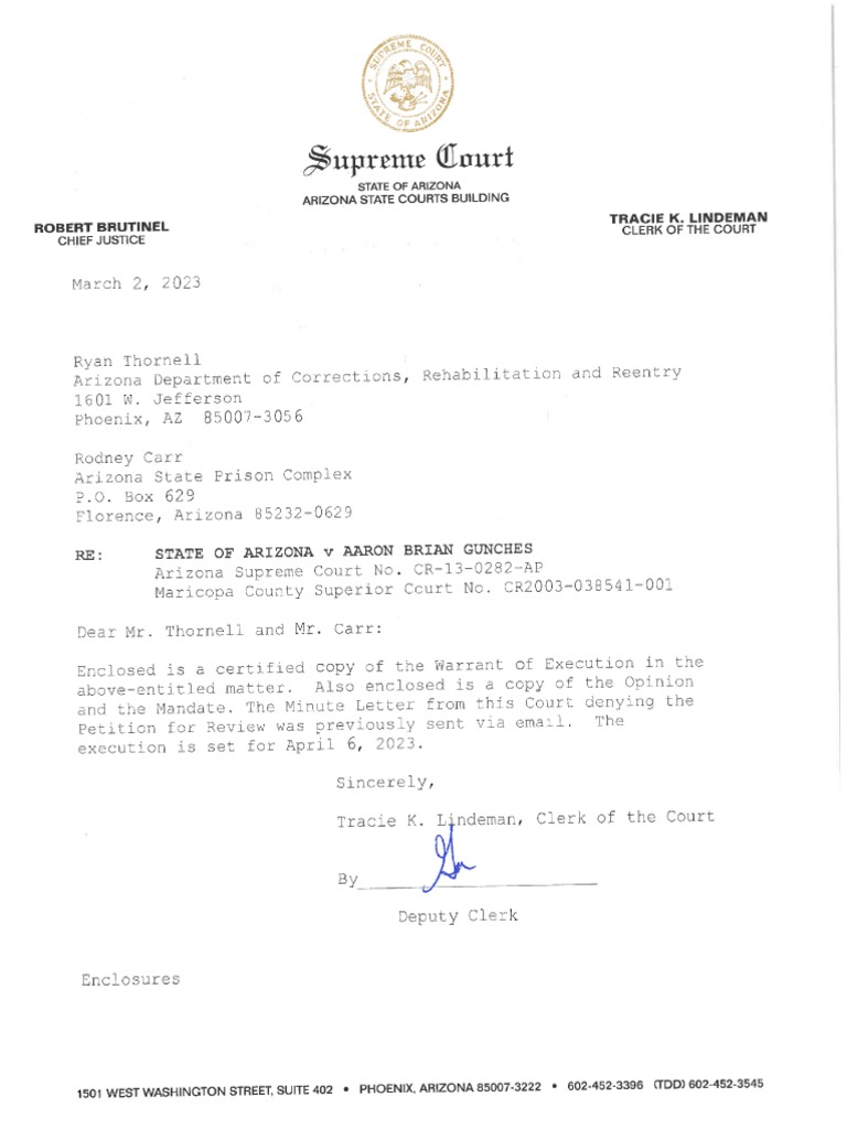 Gunches' Death Warrant | PDF