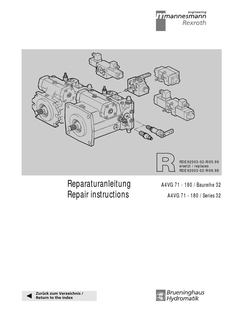 A4VG Repair Manual | PDF
