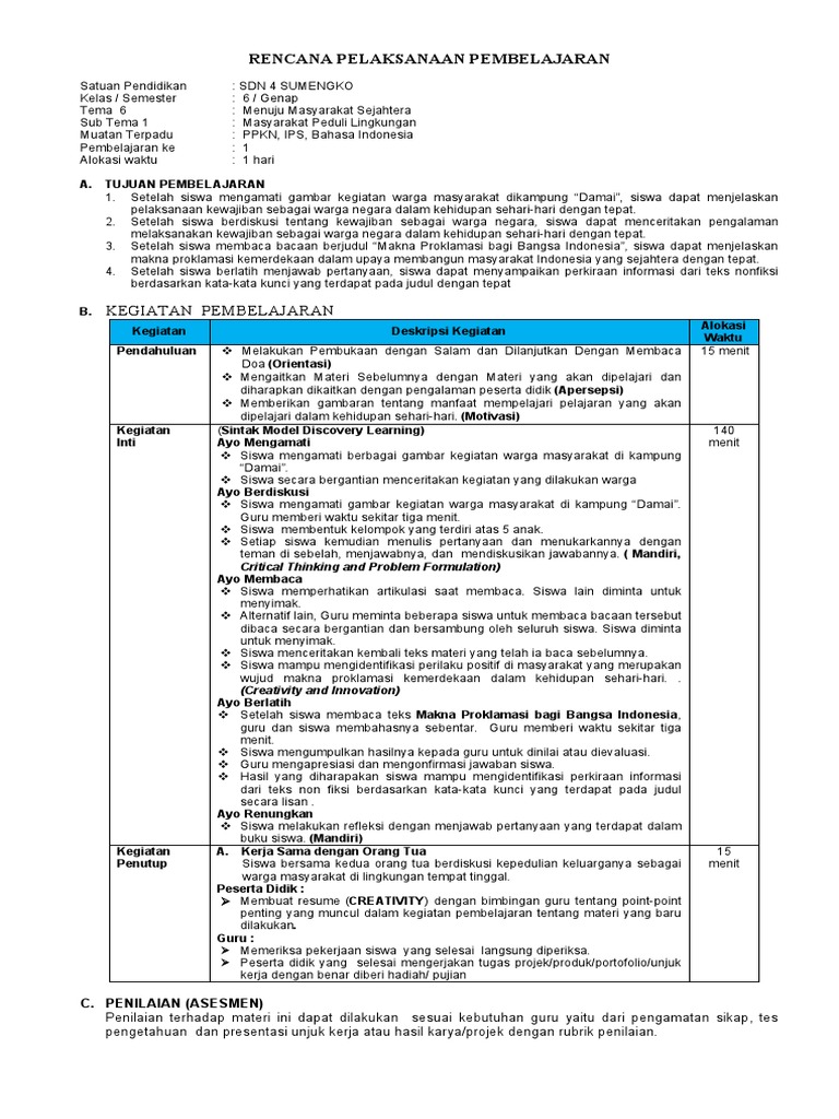 Kegiatan Pembelajaran | PDF | Seni & Disiplin Bahasa | Sains & Matematika