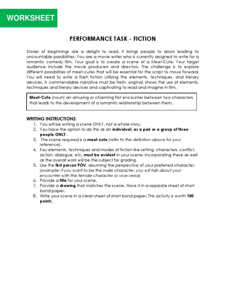 Performance-Task Fiction | PDF | Narration