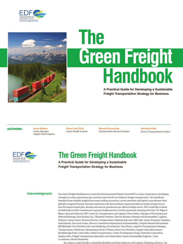 Sustainable Freight Strategy Guide | PDF | Carbon Footprint ...