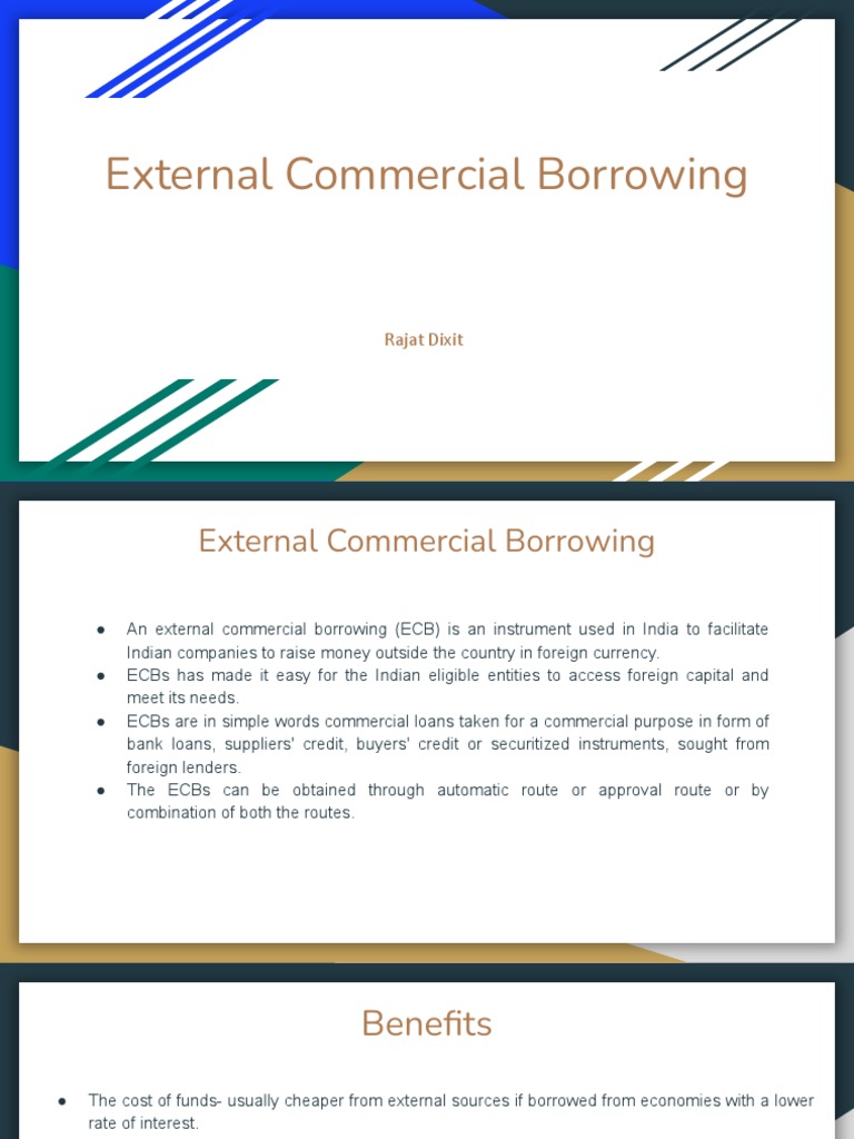 External Commercial Borrowing | PDF | Debt | Loans