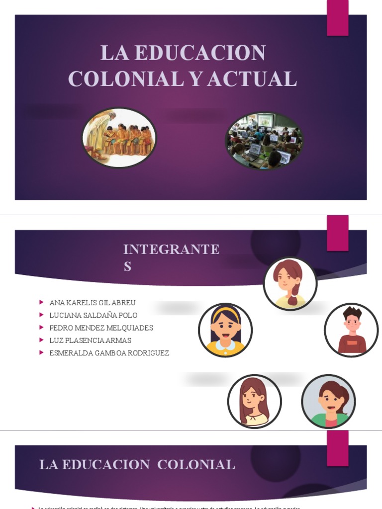 La Educacion Colonial y Actual | PDF