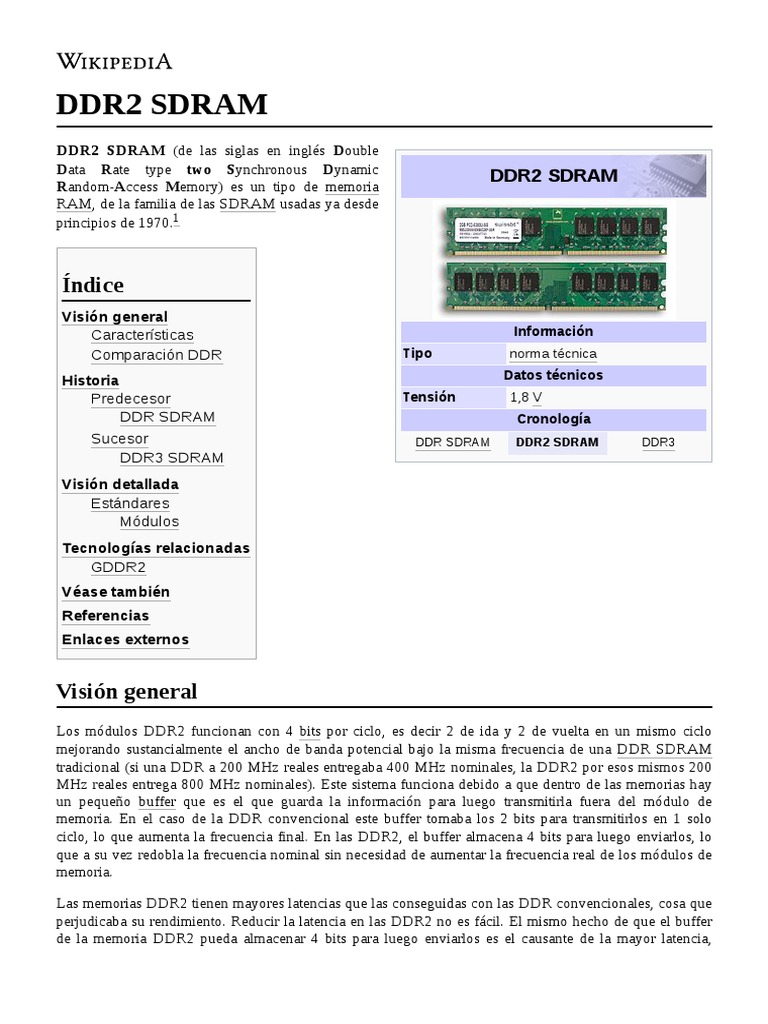 DDR2 Sdram | PDF | Informática | Ingeniería Informática