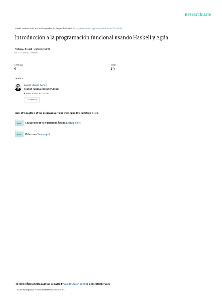 Usando Haskell y Agda Una Introduccion A La Programacion Funcional | PDF | Programacion ...