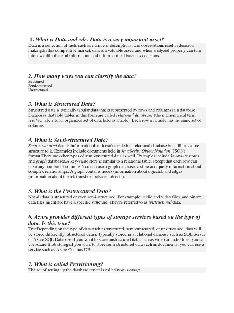 What Is Data and Why Data Is A Very Important Asset | PDF | Databases ...