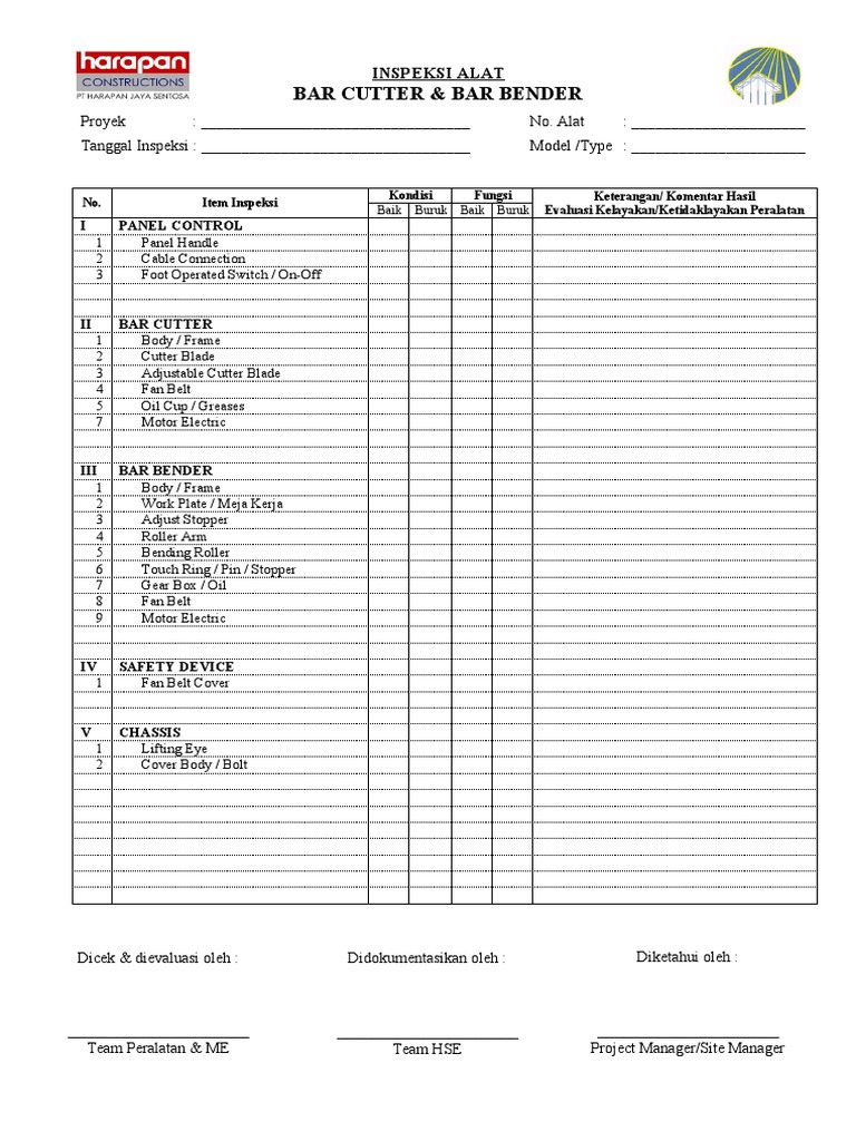 Bar Cutter Dan Bar Bender | PDF
