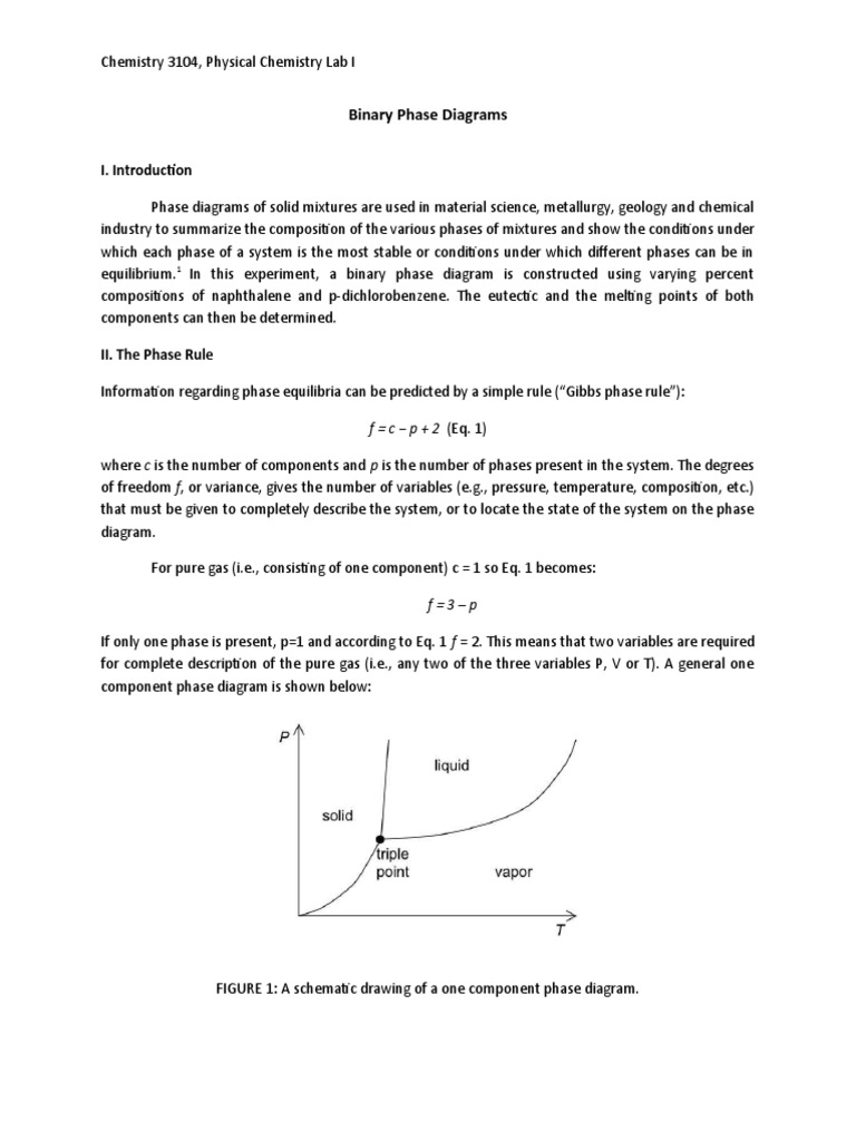 Experiment 4 Binary Phase Diagrams 2022 | PDF | Phase (Matter) | Phase ...