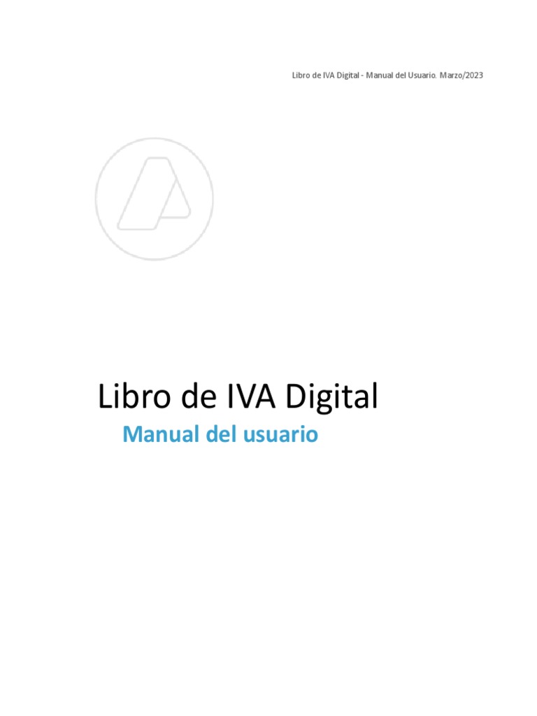 Libro de Iva Digita Manual Del Usuario | PDF | Impuesto al valor ...