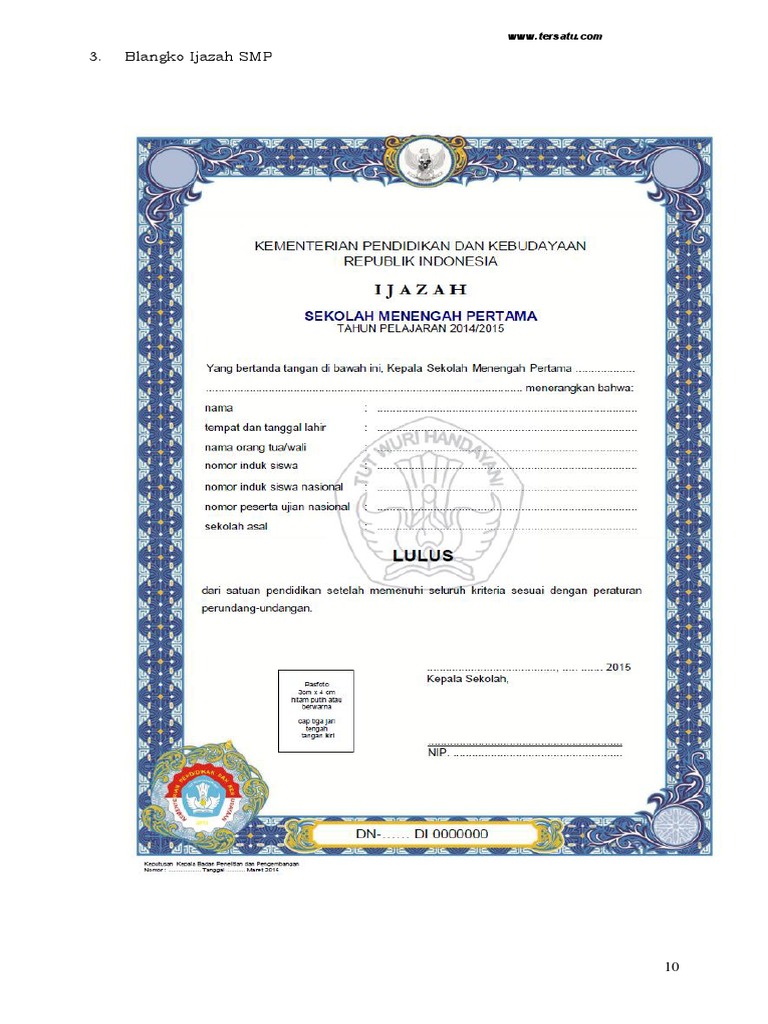 Blangko SMP | PDF