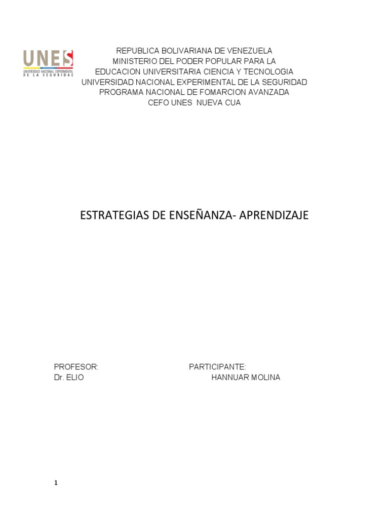 ESTRATEGIAS DE ENSEÑANZA - APRENDIZAJE (Ensayo) | PDF | Pensamiento | Aprendizaje