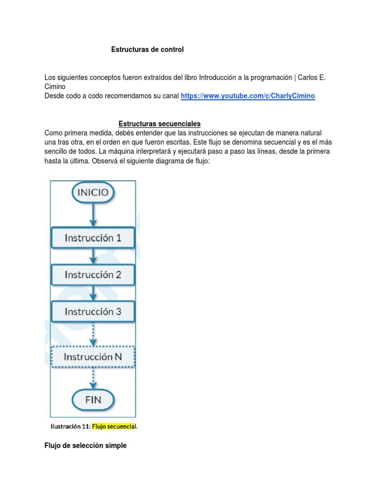 Estructura de Control | PDF | Programa de computadora | Programación