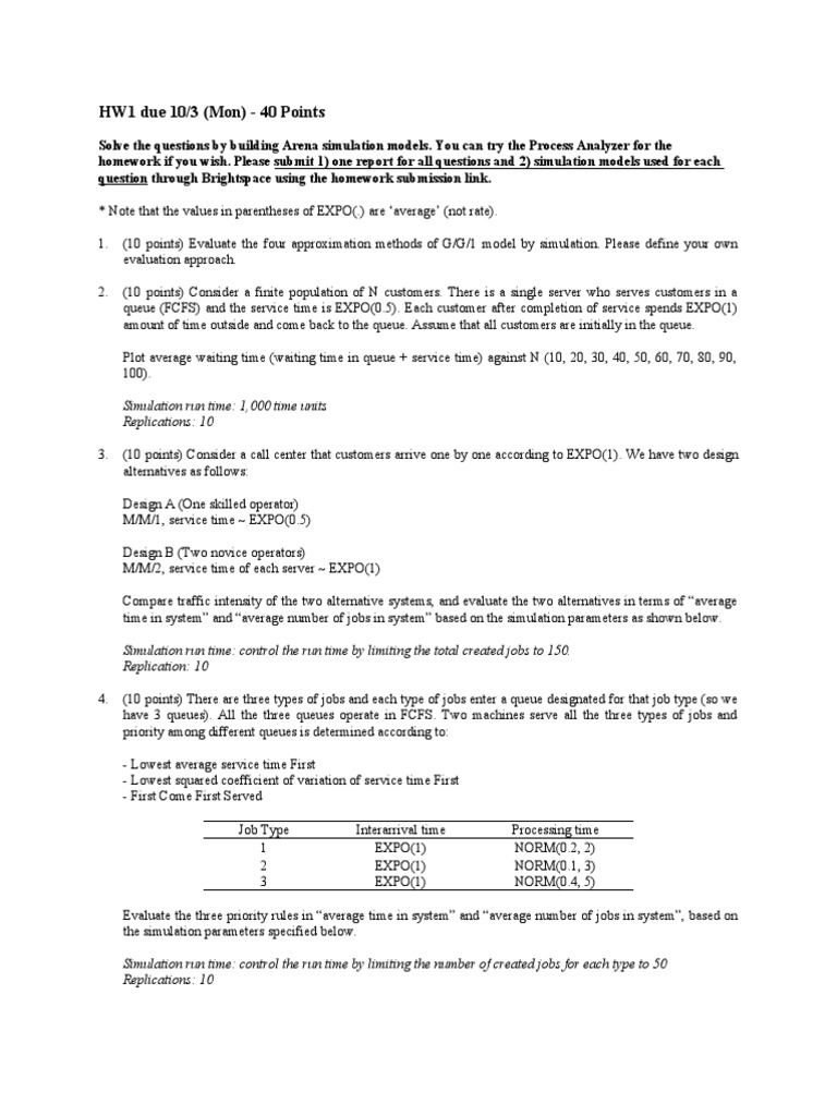 HW1 Due 10/3 (Mon) - 40 Points | PDF | Applied Mathematics