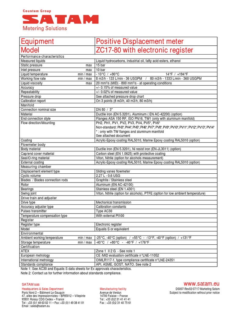 Metering Satam | PDF | Flow Measurement | Liquids