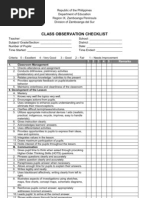Classroom Observation Checklist Template | PDF | Educational Assessment ...