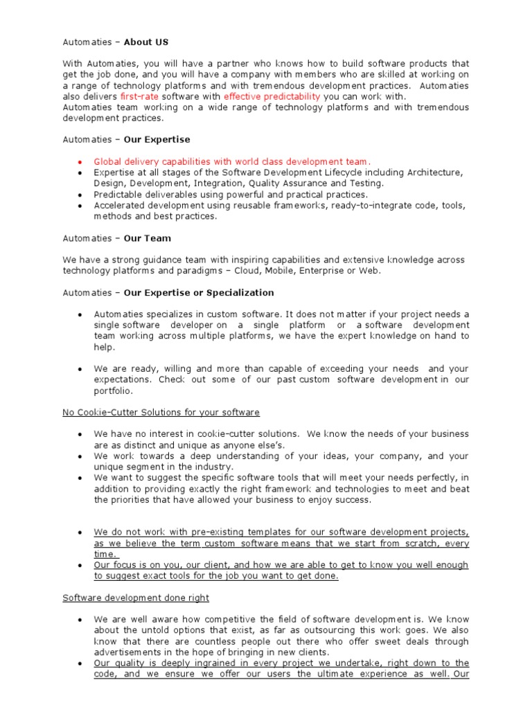 Automaties Content | PDF | Expert | Software Development