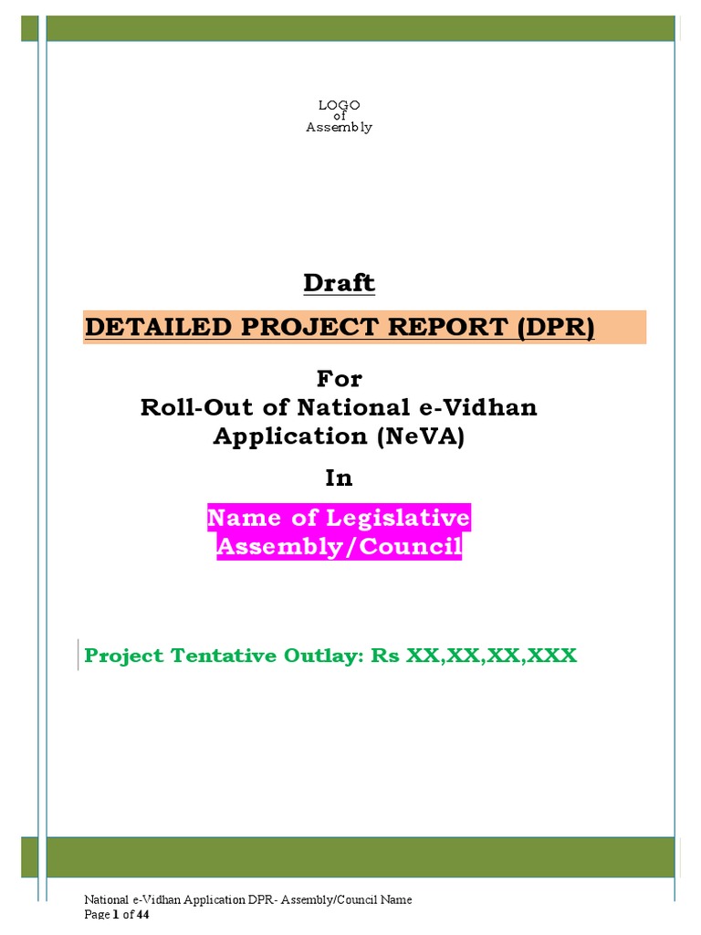 Model DPR Final Old | PDF | Bill (Law) | Committee