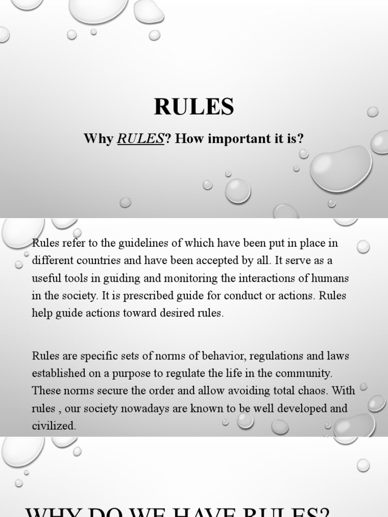 Importance of Rules | PDF | Morality | Disciplines