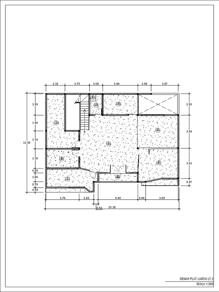 ded-DENAH PLAT LANTAI LT.2-1 | PDF
