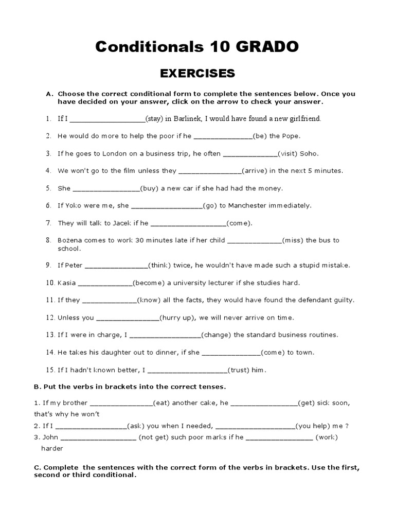 Conditionals 10 | PDF | Language Mechanics | Linguistic Morphology