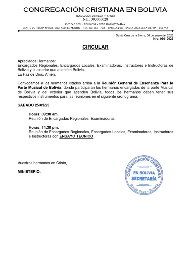 Circular 1 | PDF
