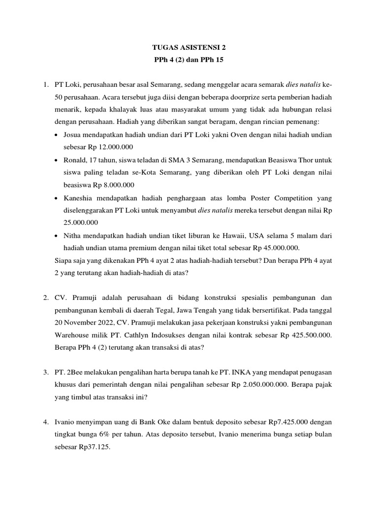 TUGAS 02 - PPH 4 (2) Dan 15 | PDF