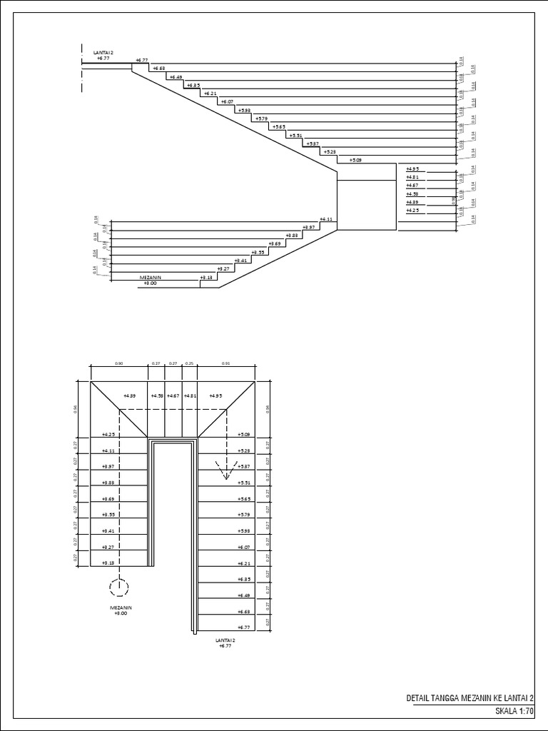 ded-DETAIL TANGGA MEZANIN KE LANTAI 2 | PDF